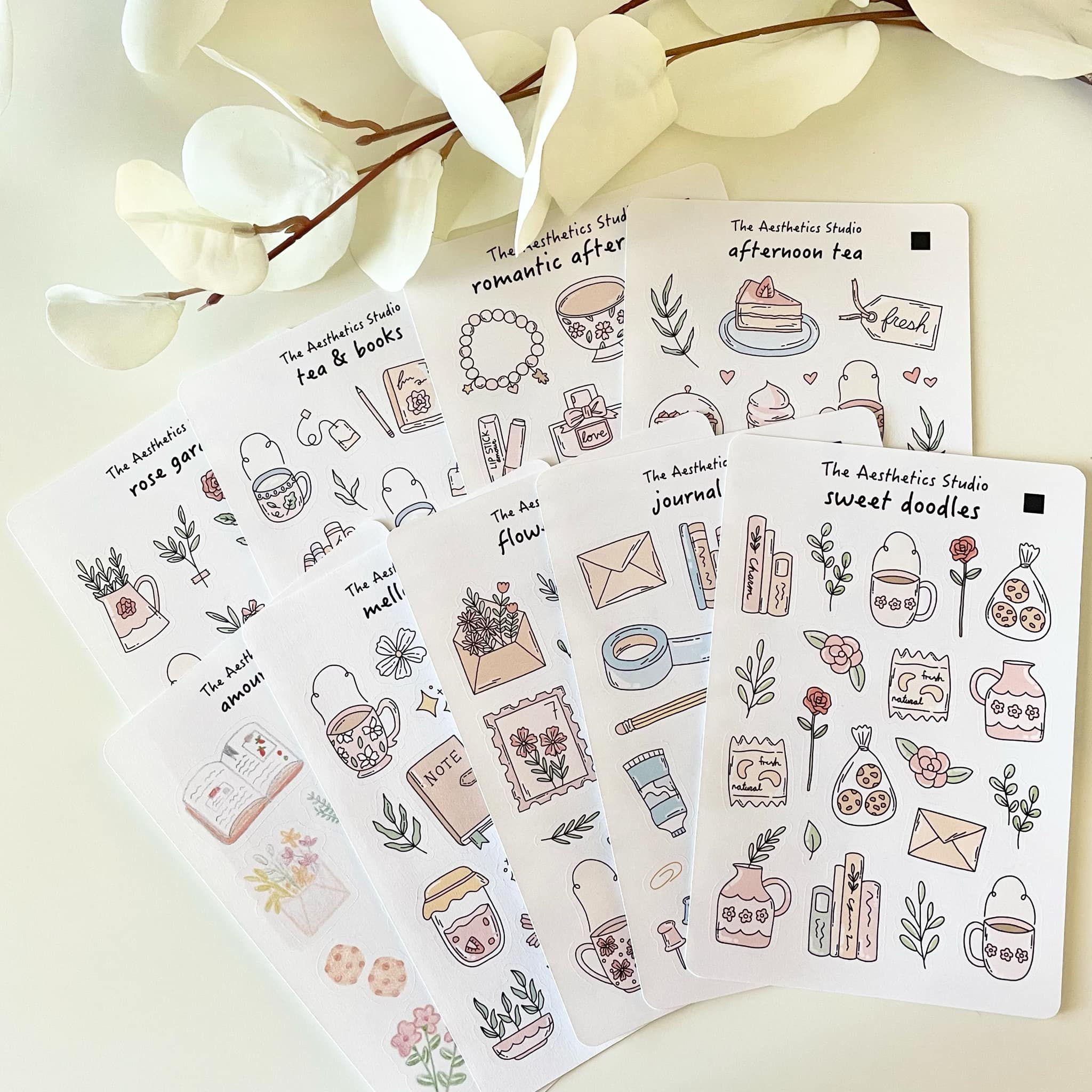 The Aesthetics Studio Sticker Sheets – MahchaMoon